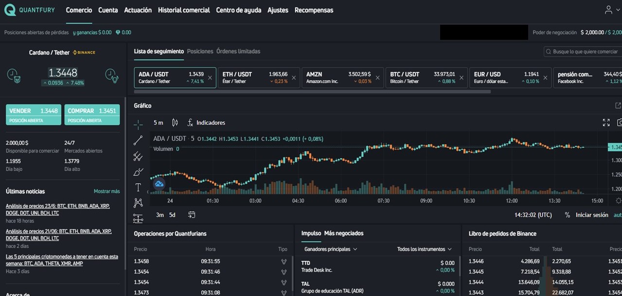 Quantfury ahora cuenta con plataforma de trading web